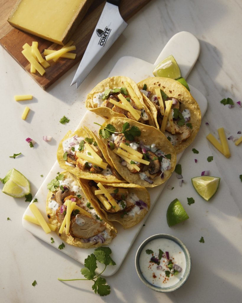 Tacos au Comté et au poulet - Comté